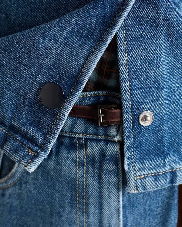 Prada Cropped Denim Shirt - Blue