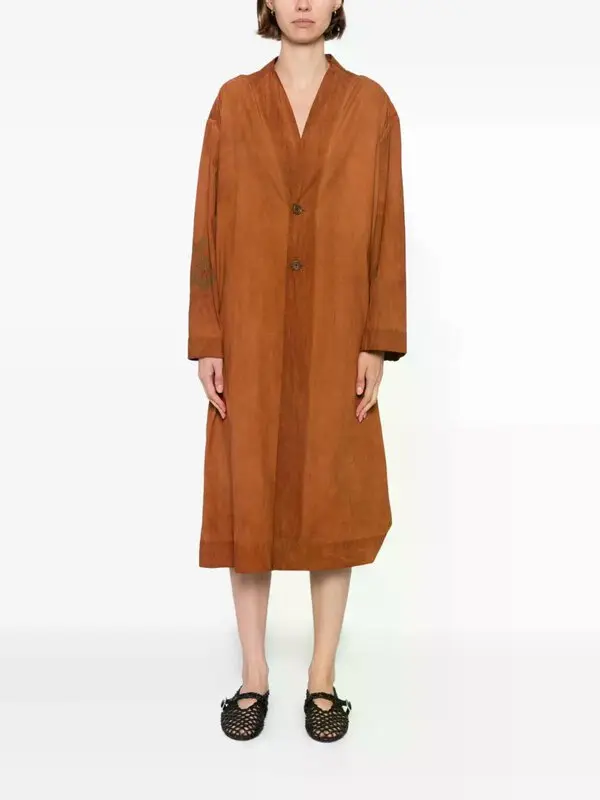 KINYAN LAM Cotton Collarless Coat