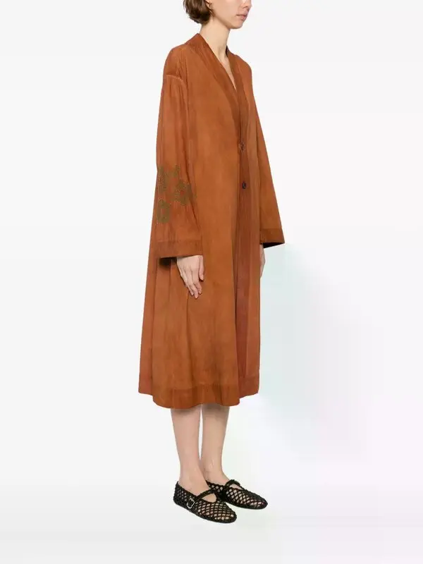 KINYAN LAM Cotton Collarless Coat