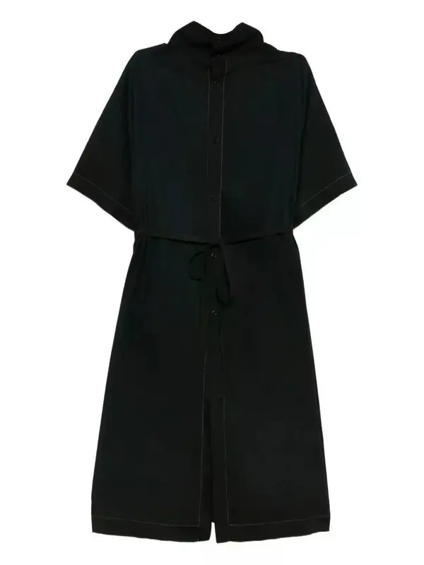 KINYAN LAM Embroidered Natural-dye Shirt - Blue