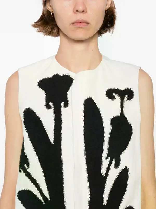 KINYAN LAM Appliqué Embroidered Vest
