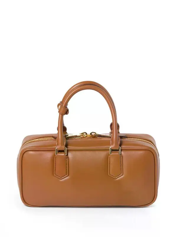 Miu Miu Arcadie Leather Tote Bag - Brown