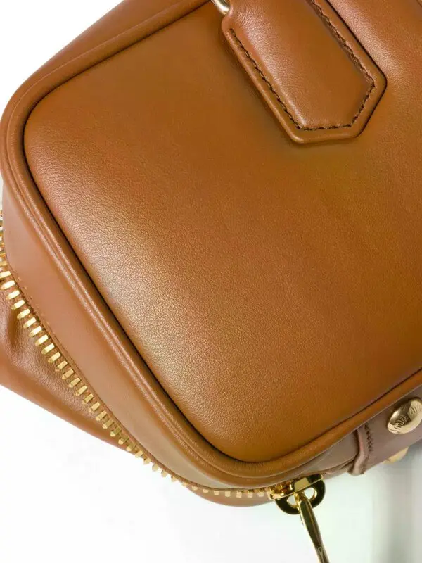 Miu Miu Arcadie Leather Tote Bag - Brown