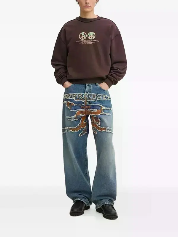 BLUEMARBLE Peace-globe Print Sweatshirt