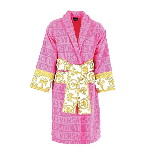 Versace Baroque Logo Robe - Pink