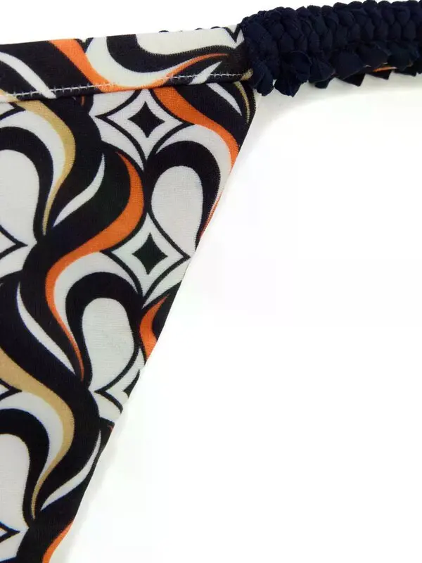 La DoubleJ Fonda Geometric-print Bikini Bottom