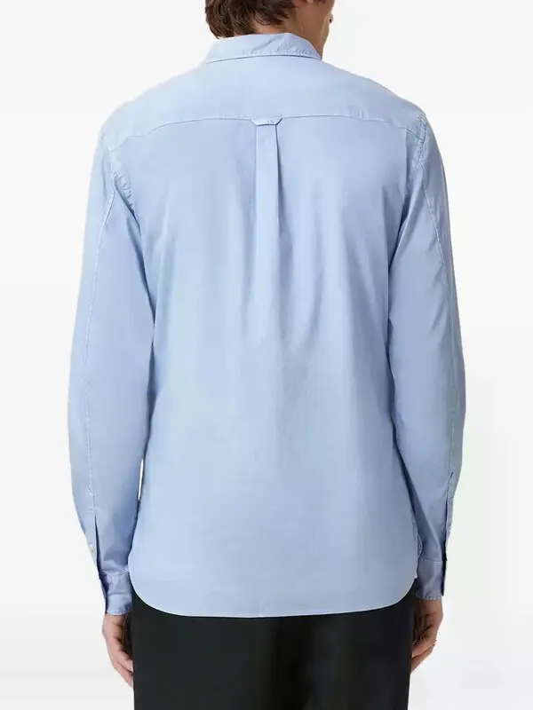 ALLSAINTS Hawthorne Embroidered-logo Shirt - Blue