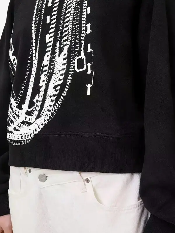 ALLSAINTS Chain-print Relaxed Fit Sweatshirt