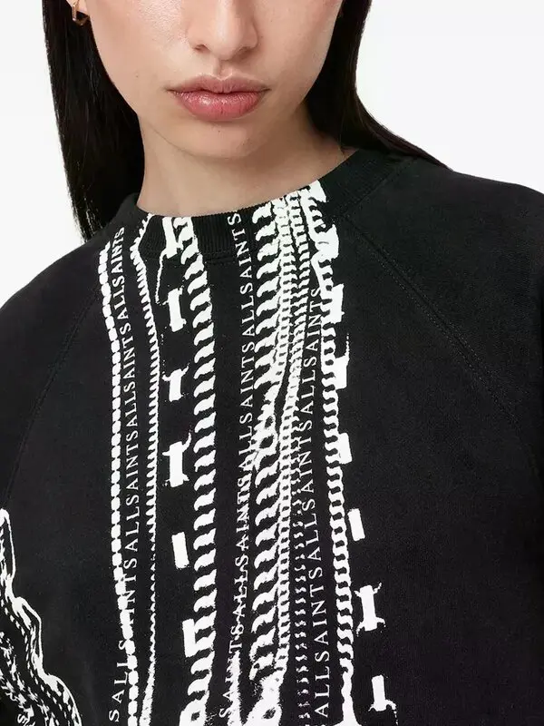 ALLSAINTS Chain-print Relaxed Fit Sweatshirt