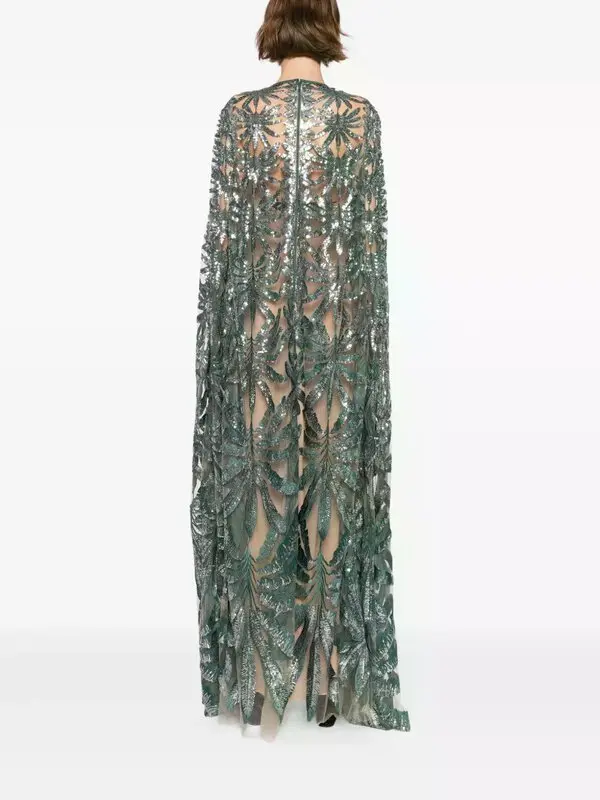 Elie Saab Embroidered Tulle Kaftan