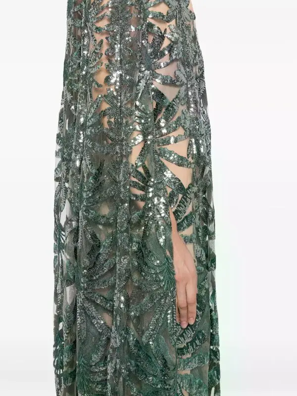 Elie Saab Embroidered Tulle Kaftan