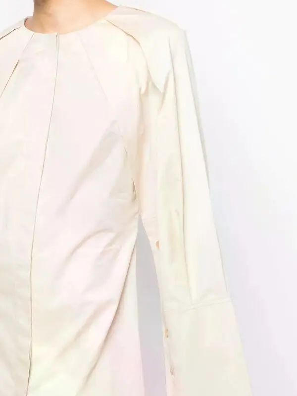 Goen.j Long-sleeve Mini Shirt Dress - Neutrals