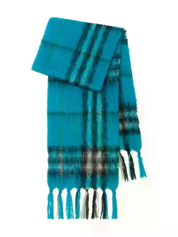 Burberry Checked Mohair Scarf