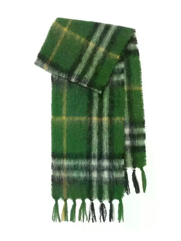 Burberry Checked Mohair Scarf
