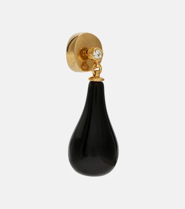 TOTEME Onyx Gold-plated Drop Earrings - Black