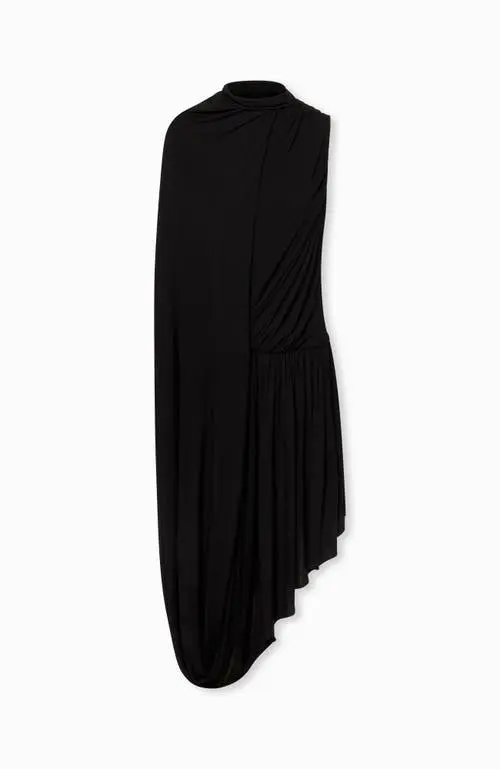 Co Asymmetric Viscose Jersey Dress