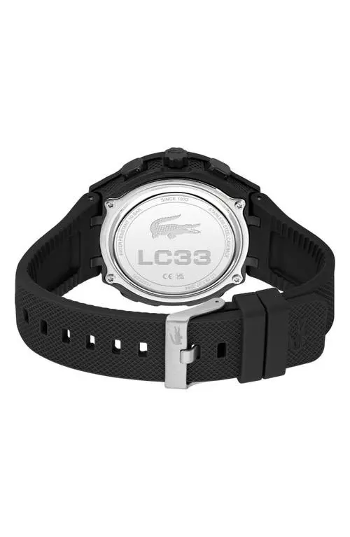 Lacoste Silicone Strap Watch - Black