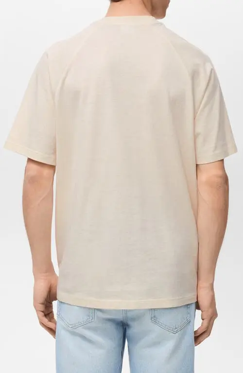 Mango Oversize Cotton & Linen Crewneck T-shirt
