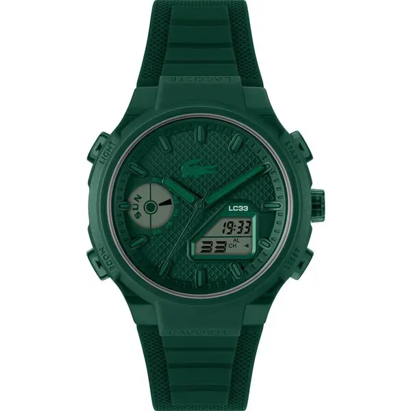 Lacoste Silicone Strap Watch - Green