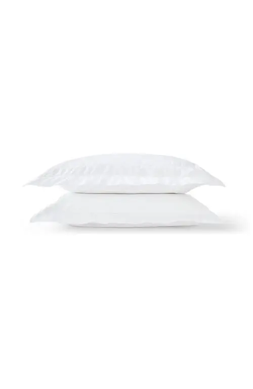 CHRISTY Balmoral Luxury Cotton Sateen Oxford Style Pillow Sham Pairs - White