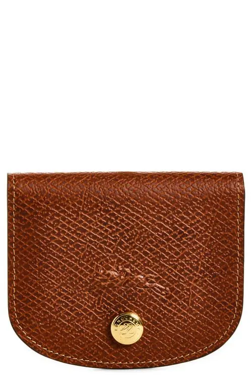 Longchamp Epure Leather Card Case - Brown