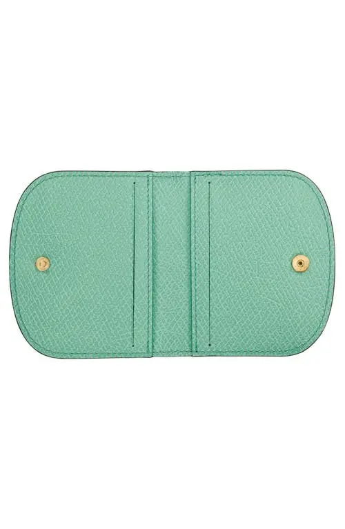 Longchamp Epure Leather Card Case - Mint