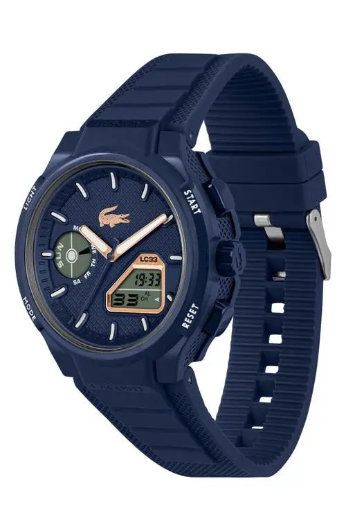 Lacoste Silicone Strap Watch - Navy