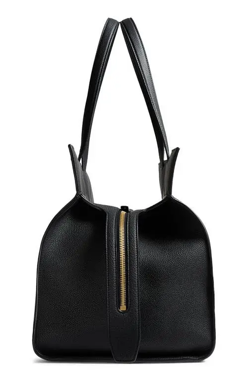 Khaite Crosby Leather Tote - Black