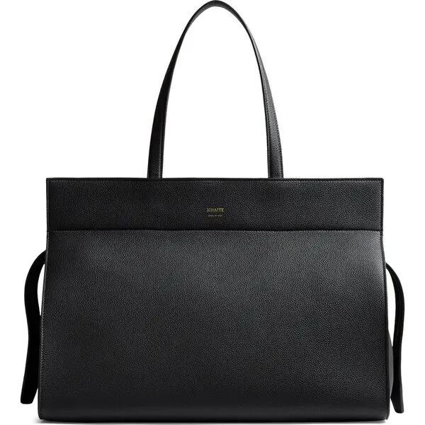 Khaite Crosby Leather Tote - Black