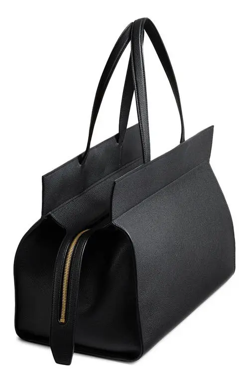 Khaite Crosby Leather Tote - Black