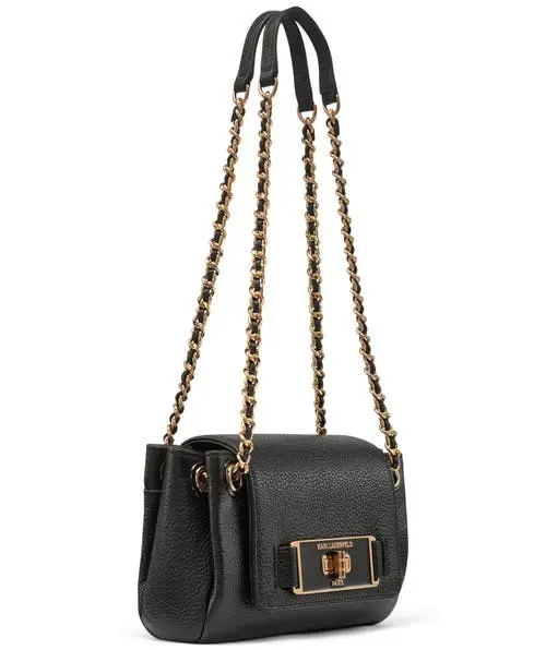 Karl Lagerfeld Paris Bridgette Crossbody - Black/gold