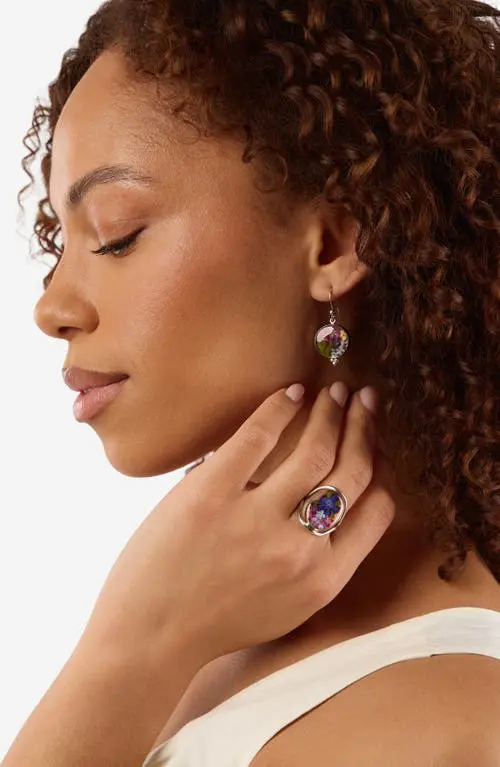 ATHRA LUXE Oval Dried Flowers Ring