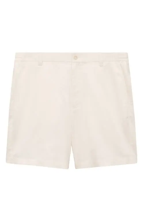 Mango Slim Fit Bermuda Shorts - Ecru