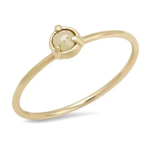 ELLIOT YOUNG Claw 14k Gold Stackable Ring - Diamond