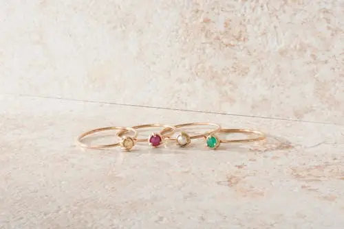 ELLIOT YOUNG Claw 14k Gold Stackable Ring - Diamond