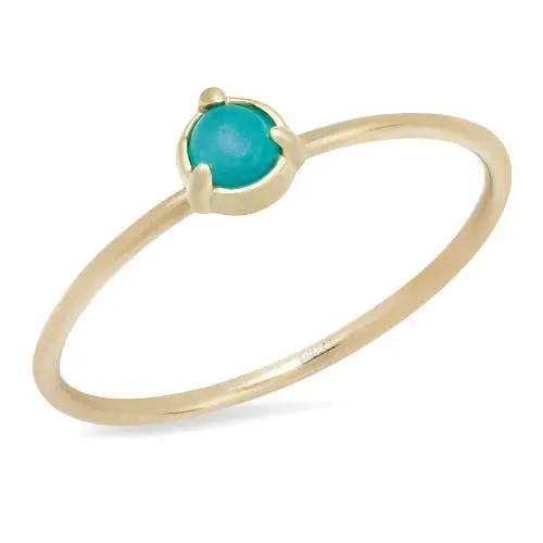 ELLIOT YOUNG Claw 14k Gold Stackable Ring - Turquoise