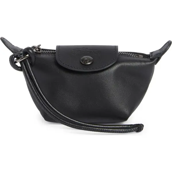 Longchamp Le Pliage Xtra Leather Coin Purse - Black