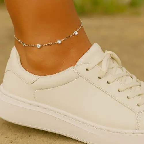 DONATELLO GIAN Sterling Crystal Anklet