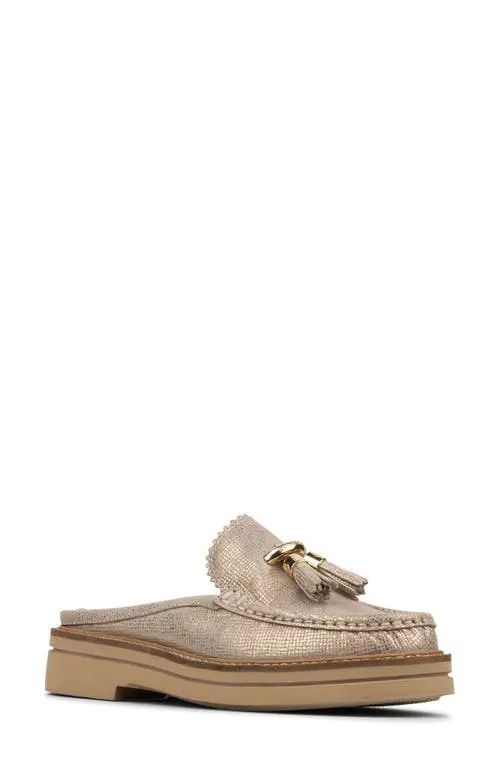 DONALD PLINER Mule Tassel Loafer - Praline