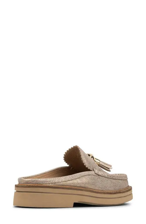 DONALD PLINER Tassel Embellished Mule Loafer - Praline