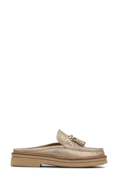 DONALD PLINER Tassel Embellished Mule Loafer - Praline