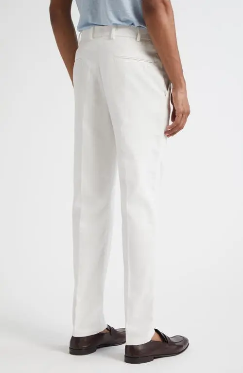 Thom Sweeney Flat Front Cotton Chinos