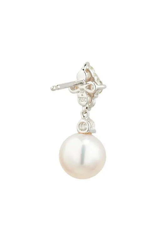 Mikimoto Akoya Pearl & Diamond Stud Earrings