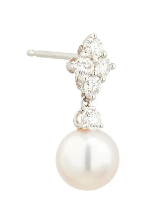 Mikimoto Akoya Pearl & Diamond Stud Earrings