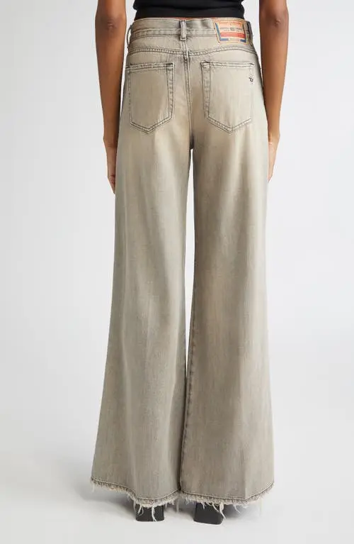 DIESEL® 1978 D-akemi Distressed Flare Leg Jeans - Grey