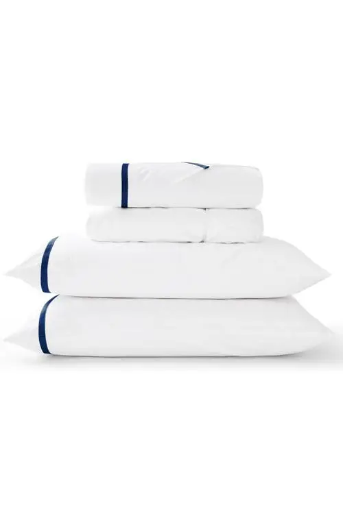 CHRISTY Beaumont Luxury Cotton Percale Sheet Set Bundles - Navy