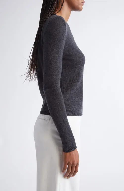 Eleventy Fine Gauge Cashmere Crewneck Sweater - Smoke Gray Melange