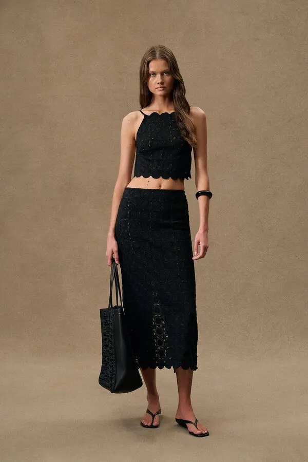 ST. AGNI For Doily Column Skirt