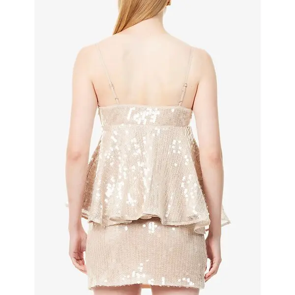 AMY LYNN Milana Sequin Woven Top