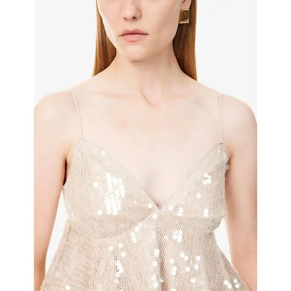 AMY LYNN Milana Sequin Woven Top